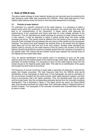 Gw Role Of Dwlr Data In Groundwater Resource Estimation PDF