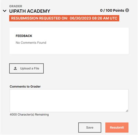 rpa developer advanced course wrong submission something else