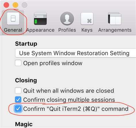 Terminal Where Is The Option To Disable Iterm2 Confirm Window On Log