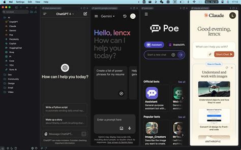 Программы с графическим интерфейсом для работы с ИИ чат ботами