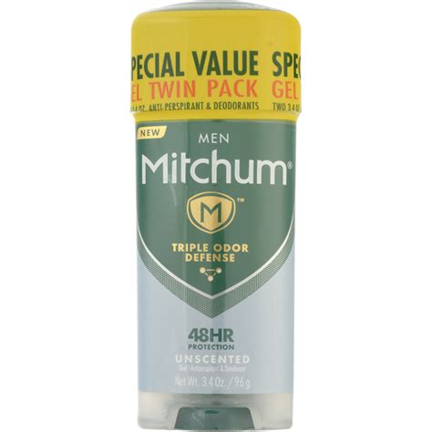 Mitchum Antiperspirant And Deodorant Gel Special Value Men Unscented