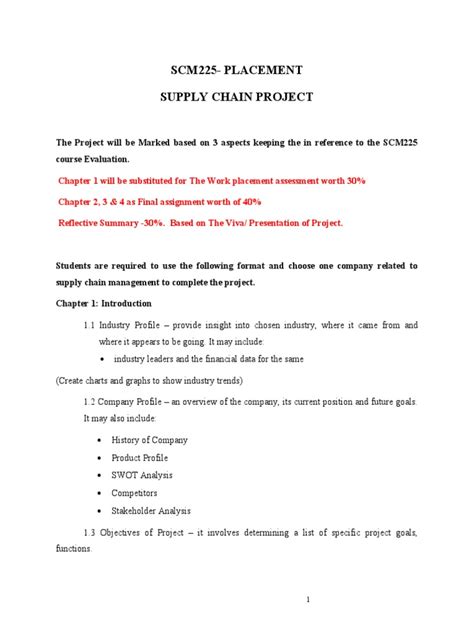Scm Project 2023 Pdf Supply Chain Management Supply Chain