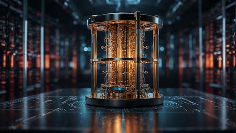 Abstract Quantum Computing Circuit With Futuristic Design Premium AI Generated Image