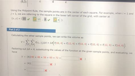 Solved с Using the Midpoint Rule the sample points Chegg com