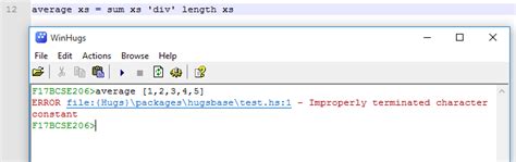 Improperly Terminted Character Error In Haskell Stack Overflow