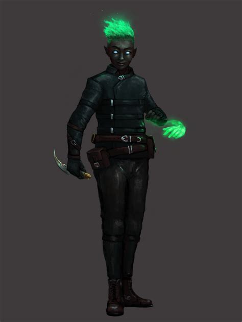 Artstation D D Commission Fire Genasi Rogue In Character Art