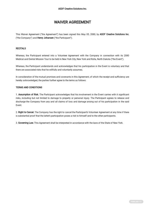 Free Release Agreement Templates Editable And Printable Free Release Agreement Templates Editable And Printable