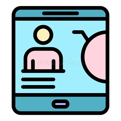 Medical Testing App Icon Color Outline Vector Stock Vector