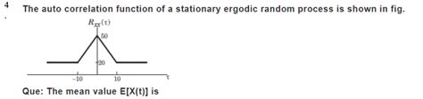 Solved 4 The Auto Correlation Function Of A Stationary