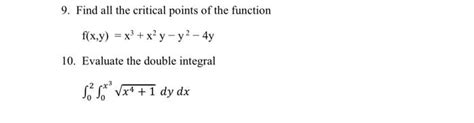 solved 9 find all the critical points of the function