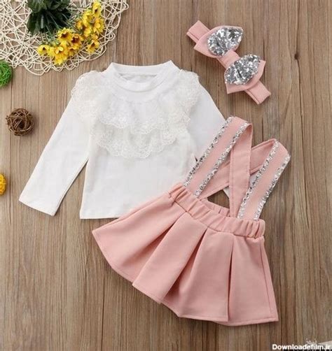 عکس لباس بچه گانه با پارچه گیپور