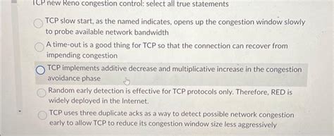 tcp new reno congestion control select all true
