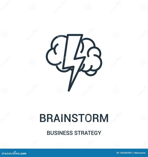 Brainstorm Icon Vector From Business Strategy Collection Thin Line Brainstorm Outline Icon