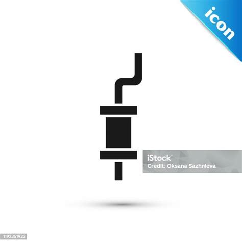 흰색 배경에 격리 된 검은 색 자동차 머플러 아이콘입니다 벡터 일러스트레이션 강철에 대한 스톡 벡터 아트 및 기타 이미지 강철 교통수단 금속 Istock