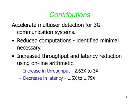 On Line Arithmetic For Detection In Digital Communication Receivers