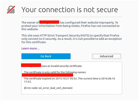 ssl why can t i add a security exception to hsts protected site