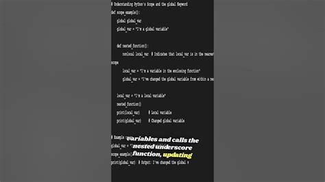 Unlocking Pythons Scope Understanding Global And Nonlocal Variables