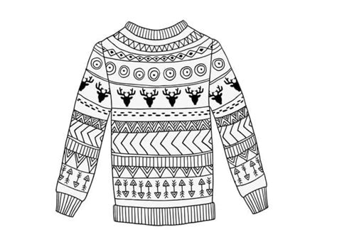 Free Ugly Sweater Coloring Page Download Print Or Color Online For Free