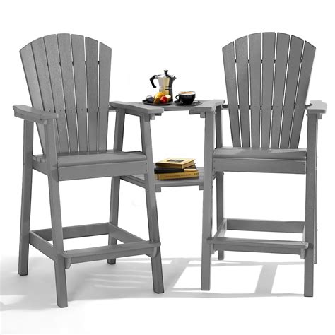 Pasamic Tall Adirondack Chair Set Of 2 All Weather Hdpe Outdoor Chairs