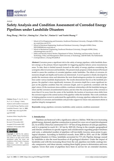 Pdf Safety Analysis And Condition Assessment Of Corroded Energy