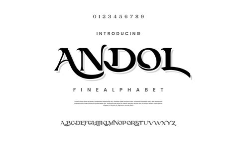 Andol Abstract Fashion Font Alphabet Minimal Modern Urban Fonts For Logo Brand Etc Typography