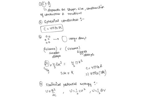 Solution Formula Sheet Of Capacitor For Neet Jee Studypool