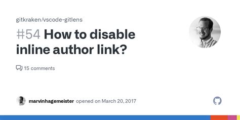 how to disable inline author link · issue 54 · gitkraken vscode