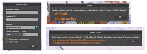 mehah otclient ezodus gunzodus ixodus problem login error only