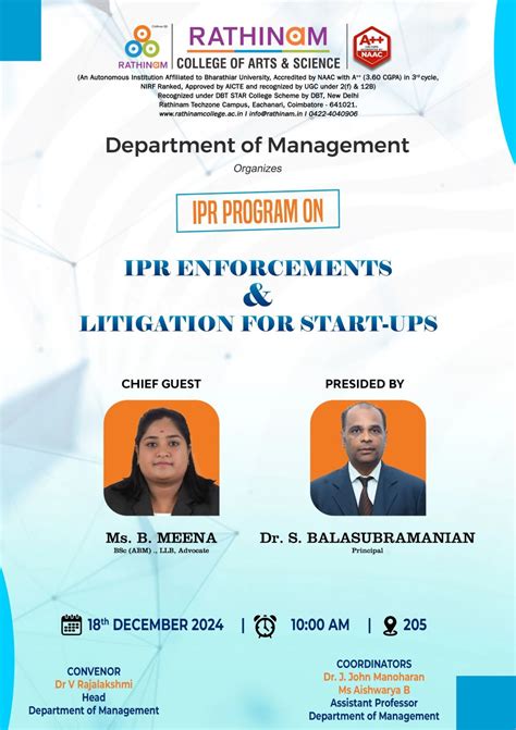 Rajalakshmi V On Linkedin The Guest Lecture On Intellectual Property