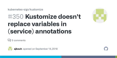 kustomize doesn t replace variables in service annotations · issue