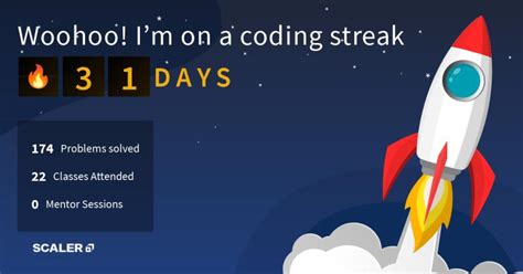 sai kiran thota on linkedin i have been coding on scaler for 31 days