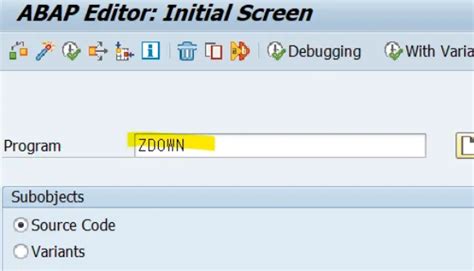 sap gui에서 abap 소스코드 다운받는 방법