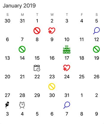 Xamarin IOS Calendar Control Month Calendar Syncfusion