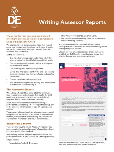 Writing Assessor Reports Generic Pdf