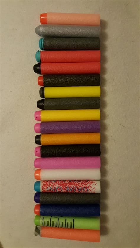 One Of Every Colour Of Standard Dart I Have Including Off Brand R Nerf