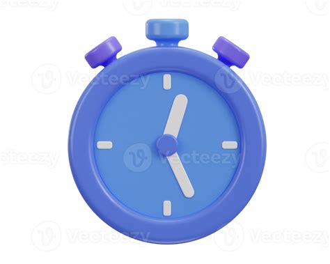 3d Stopwatch Timer Clock Icon Illustration 38362939 Png