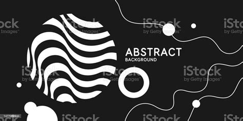 현대적인 트렌디 한 스타일의 추상적 인 배경 간단한 평평한 유기 모양 기하학적 모양과 라인을 가진 포스터 검은색에 대한 스톡