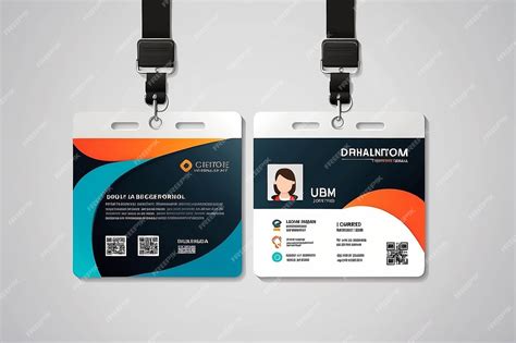 Premium Photo Modern Horizontal Id Card Design Template Simple
