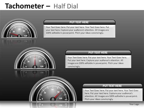 Tachometer Half Dial Powerpoint Presentation Slides DB PowerPoint Presentation Templates PPT