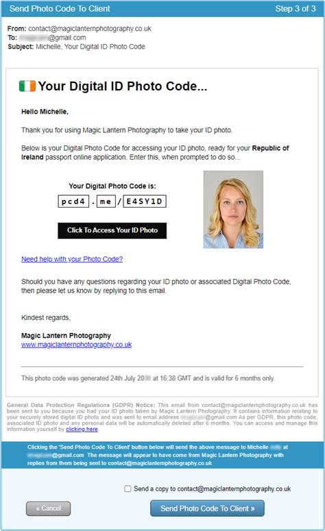 Imagicam Digital Passport Photo Codes Ireland