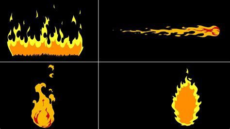 2D Animation Fire Effects Pack Of 4 Get Free Source File Fla YouTube