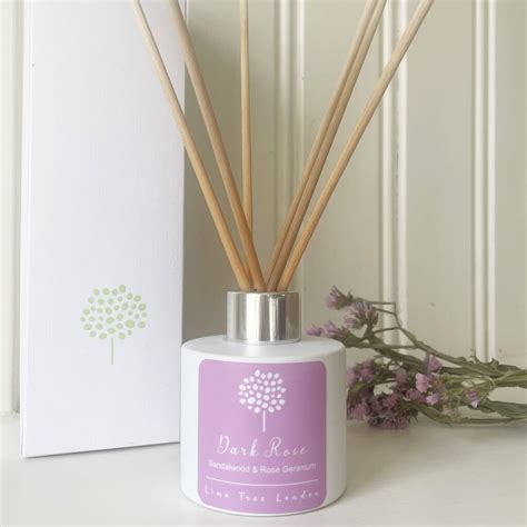 Dark Rose Essential Oil Reed Diffuser With T Box By Lime Tree London