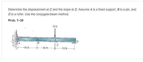 Solved Determine The Displacement At C And The Slope At D Chegg