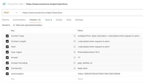 Postman Converting Json To Csv