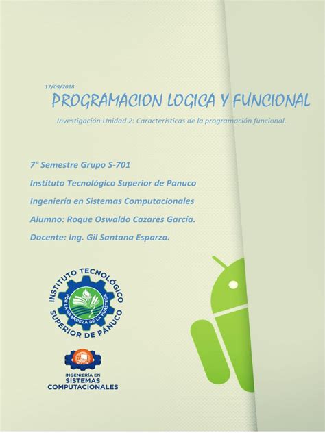investigacion programacion logica y funcional unidad 2 pdf
