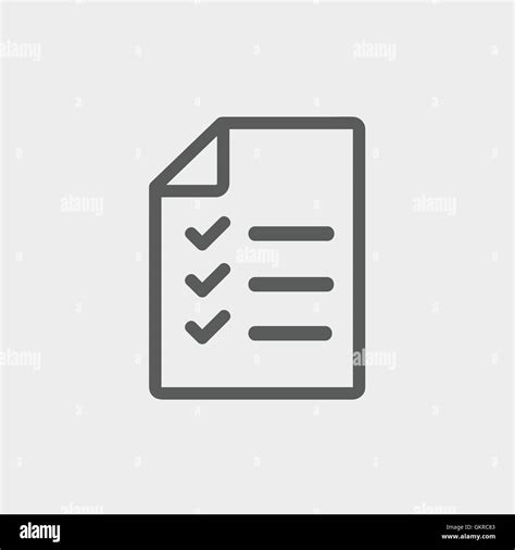 Checklist List Thin Line Icon Stock Vector Image Art Alamy
