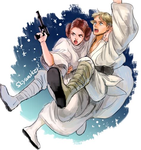 Princess Leia And Luke Skywalker Star Wars And 1 More Drawn By Oshima