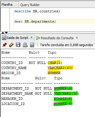 Aprendendo Oracle SQL Tipos De Dados