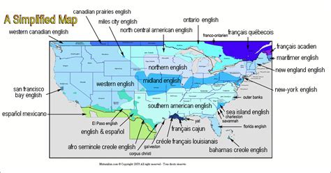 United States Of America Linguistic Map