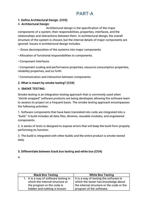 Short Se Mid 2 Ans Pdf Class Computer Programming Software Testing